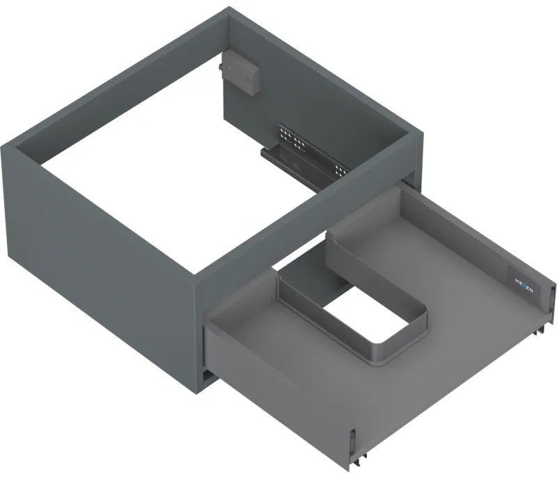 Mexen Box-A, závěsná skříňka 50 cm, 1 zásuvka, grafitová matná, 91AX0-0500-235-1-66
