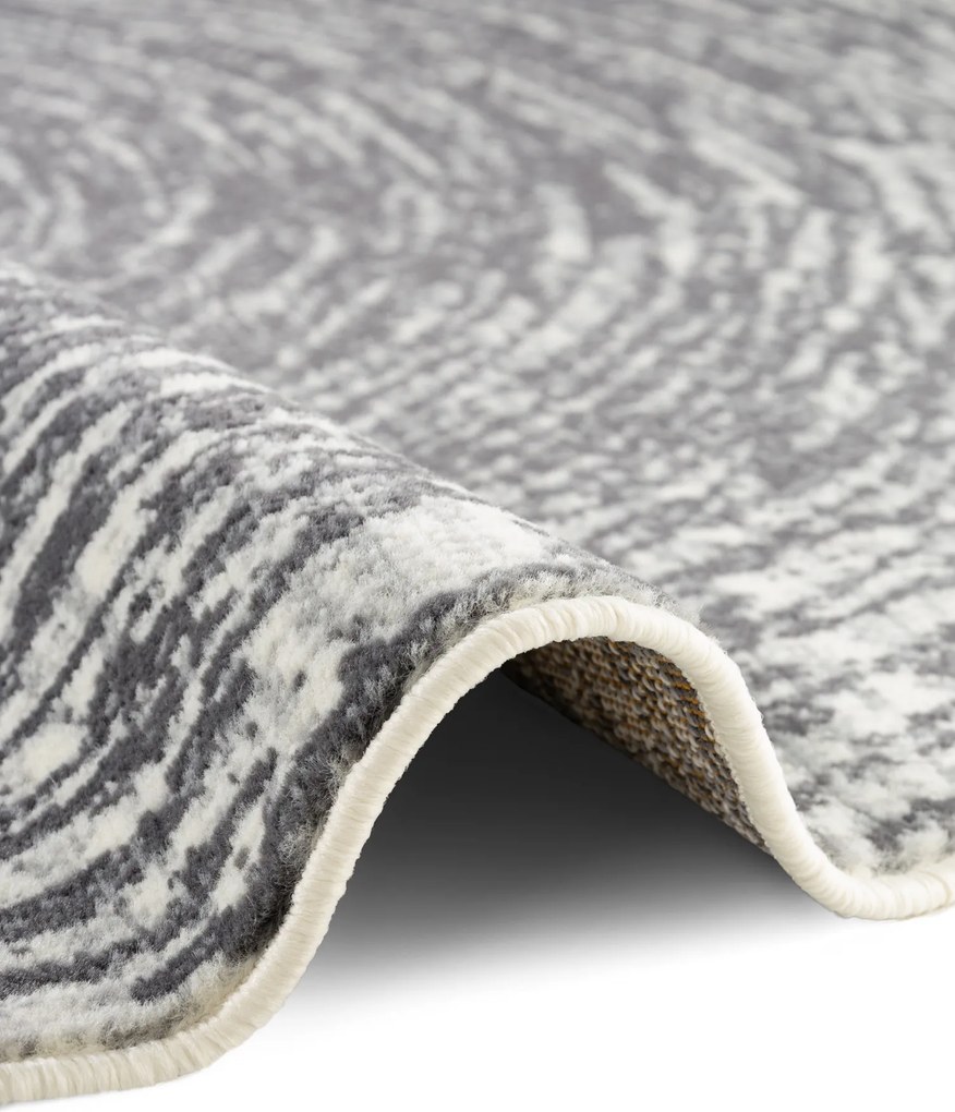 Hanse Home, Kusový koberec Gloria Cavallo 106256 Creme Grey kruh, 120x120 (průměr) kruh, šedá, chodba / předsíň