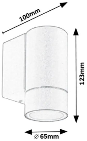 Rabalux 8118 - Venkovní nástěnné svítidlo PHOENIX 1xGU10/10W/230V IP54 šedá