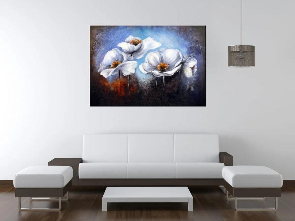 Gario Ručně malovaný obraz Alpské máky Rozměry: 120 x 80 cm