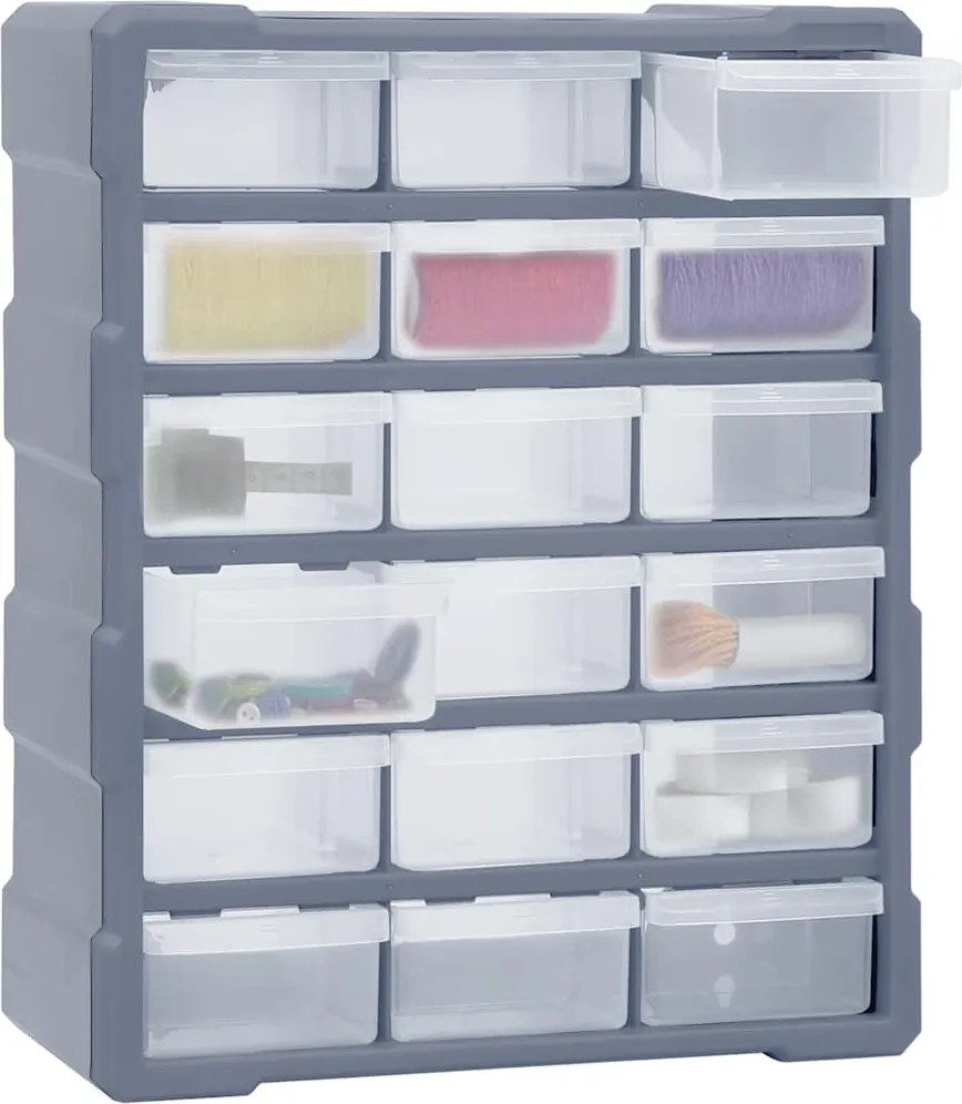 Organizér s 18 středně velkými zásuvkami 38 x 16 x 47 cm 149598