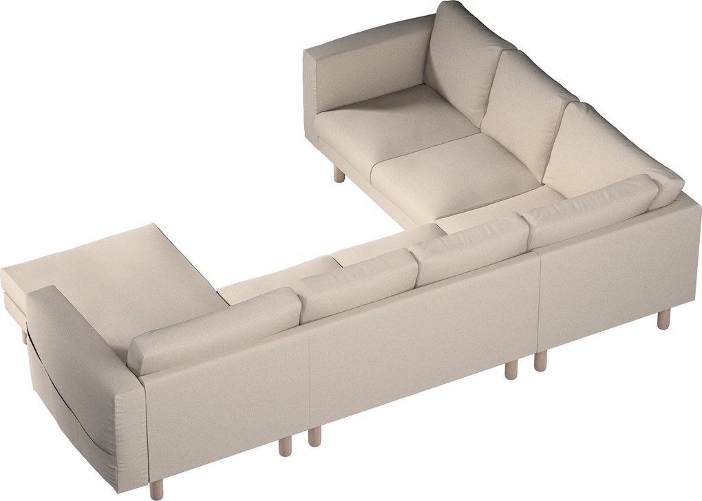 Potah na pohovku IKEA Norsborg rohová, 5-místná se šezlongem barva šedá látka pletený vzor
