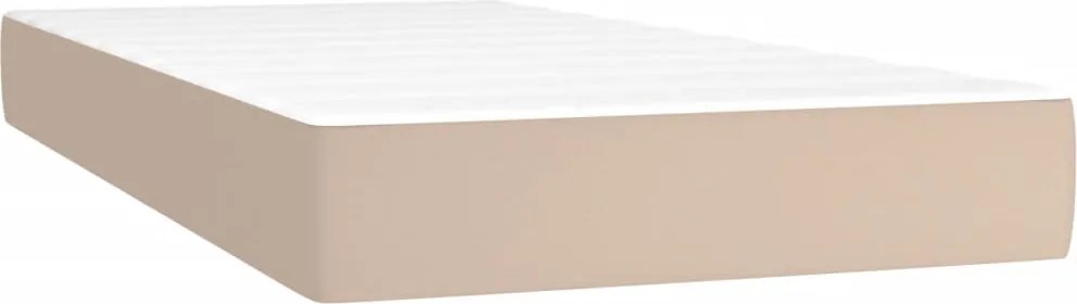 Box spring postel s matrací cappuccino 200 x 200 cm umělá kůže 3141148