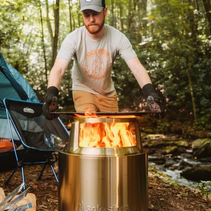 Grilovací deska pro ohniště Bonfire Solo Stove s nástavcem