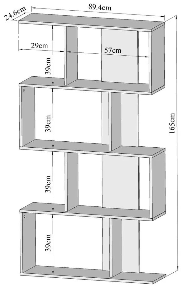 Bílá knihovna TemaHome Sigma