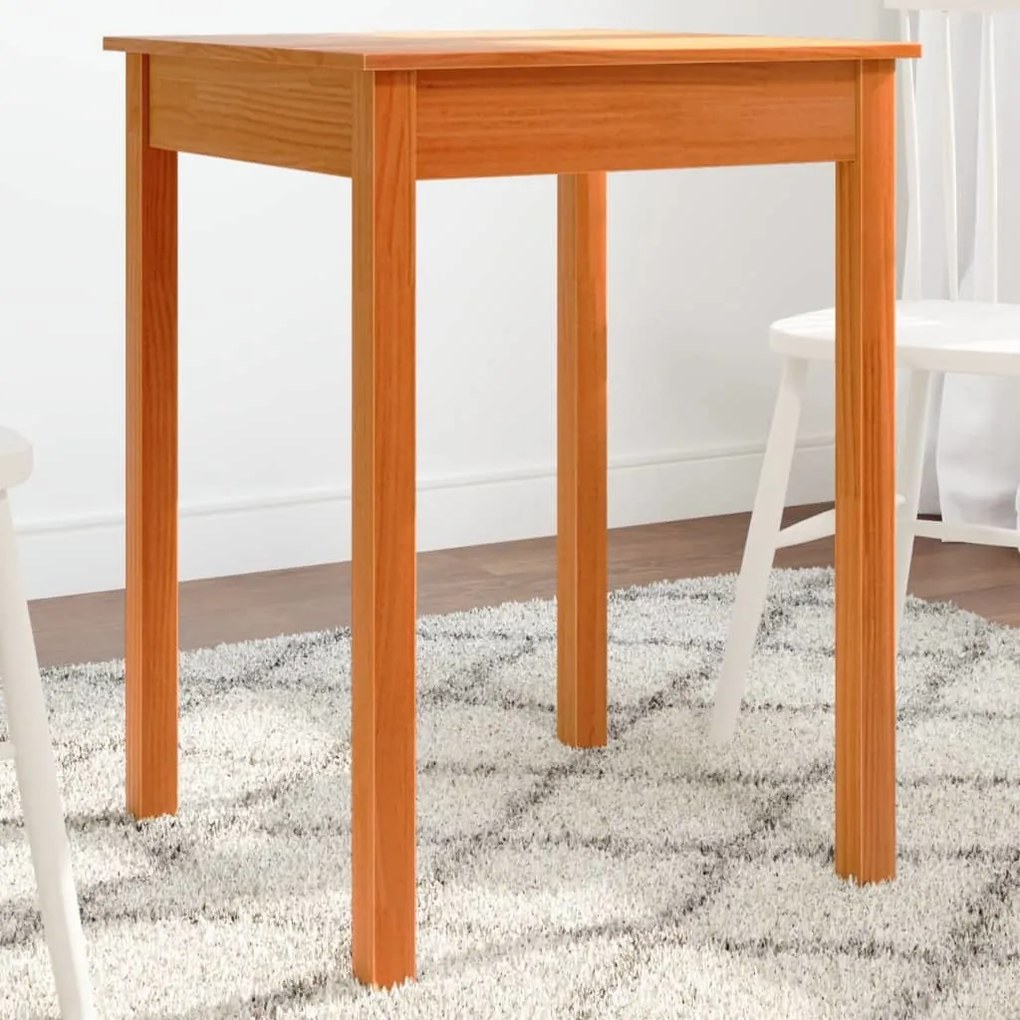 vidaXL Jídelní stůl 55 x 55 x 75 cm masivní borové dřevo [814255] Barva: Hnědá