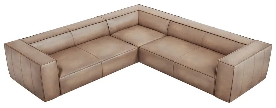 Světle hnědá kožená rohová pohovka (variabilní) Madame – Windsor &amp; Co Sofas