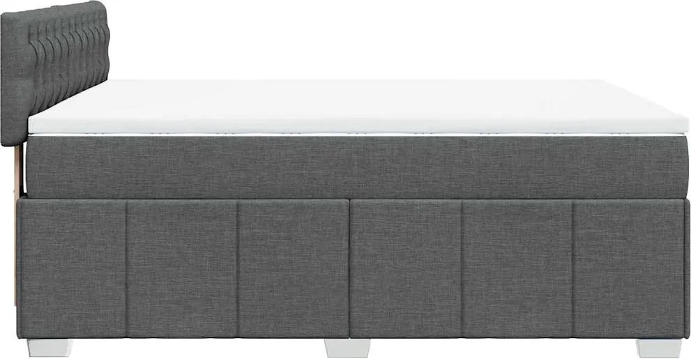 Box spring postel s matrací tmavě šedý 140 x 190 cm textil 3287071