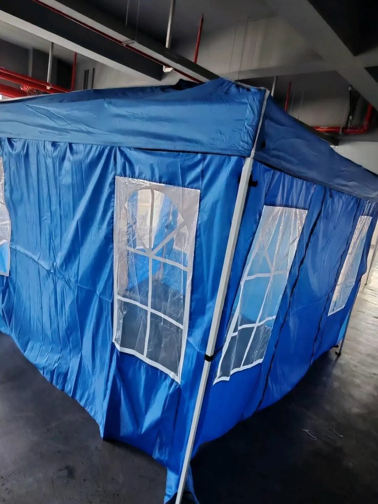 Costway Pop Up skládací altán Výškově nastavitelný altán s 4 odnímatelnými