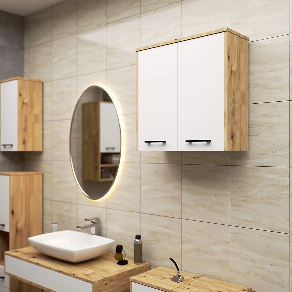 Závěsná koupelnová skříňka Fin 60 cm - výběr z 12 provedení
