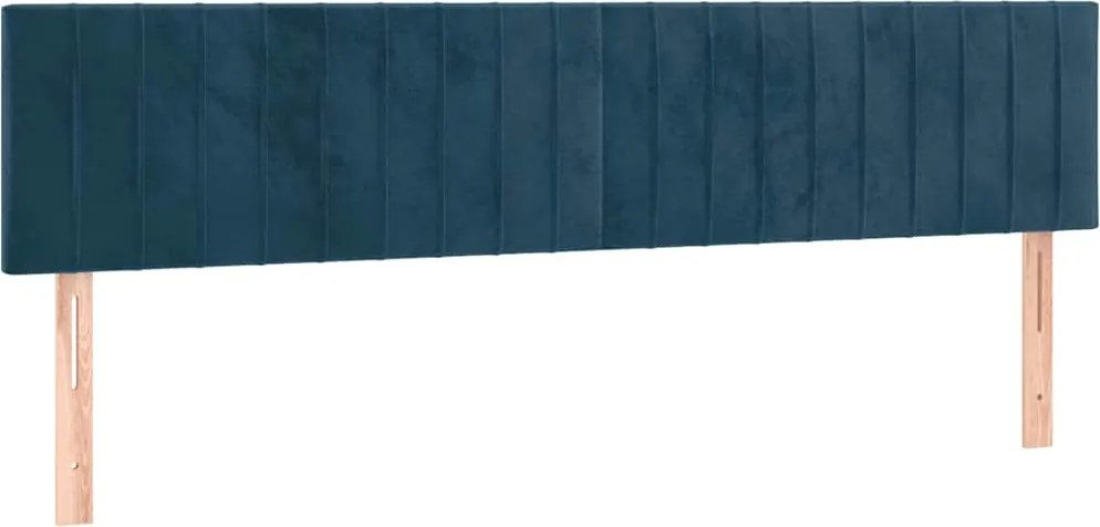 Čelo postele s LED tmavě modré 160x5x78/88 cm samet 3121908