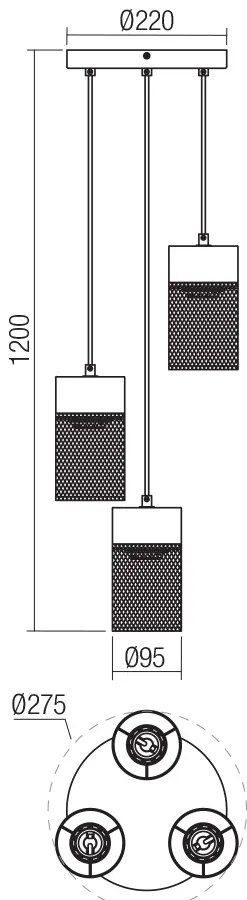 Smarter Závěsné svítidlo Stem, š.27cm
