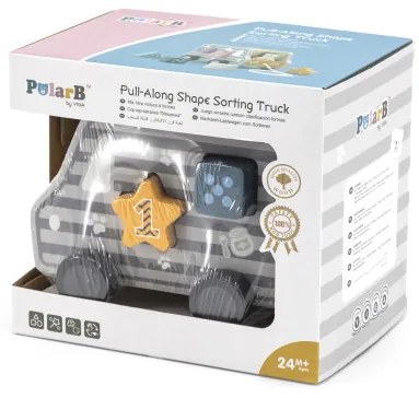 Dřevěné tahací autíčko s vkládačkou Viga 44041 PolarB