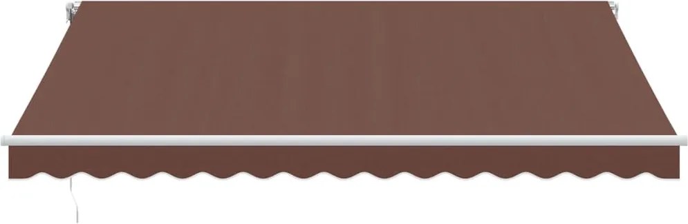 Ručně zatahovací markýza hnědá 400 x 350 cm 3215387