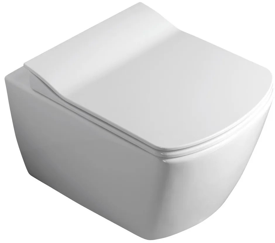 Sapho, GLANC závěsná WC mísa, Rimless, 37x51,5 cm, bílá, GC321