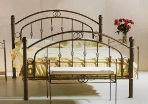 Nábytek ATIKA s.r.o. Kovová postel ELIZABET Povrchová úprava: černá, Rozměr: 100 x 200 cm