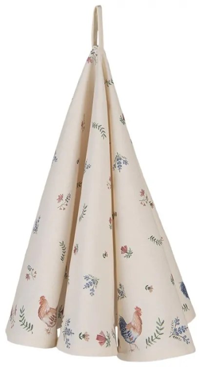 Kulatá utěrka Chicken and Rooster – 80 cm