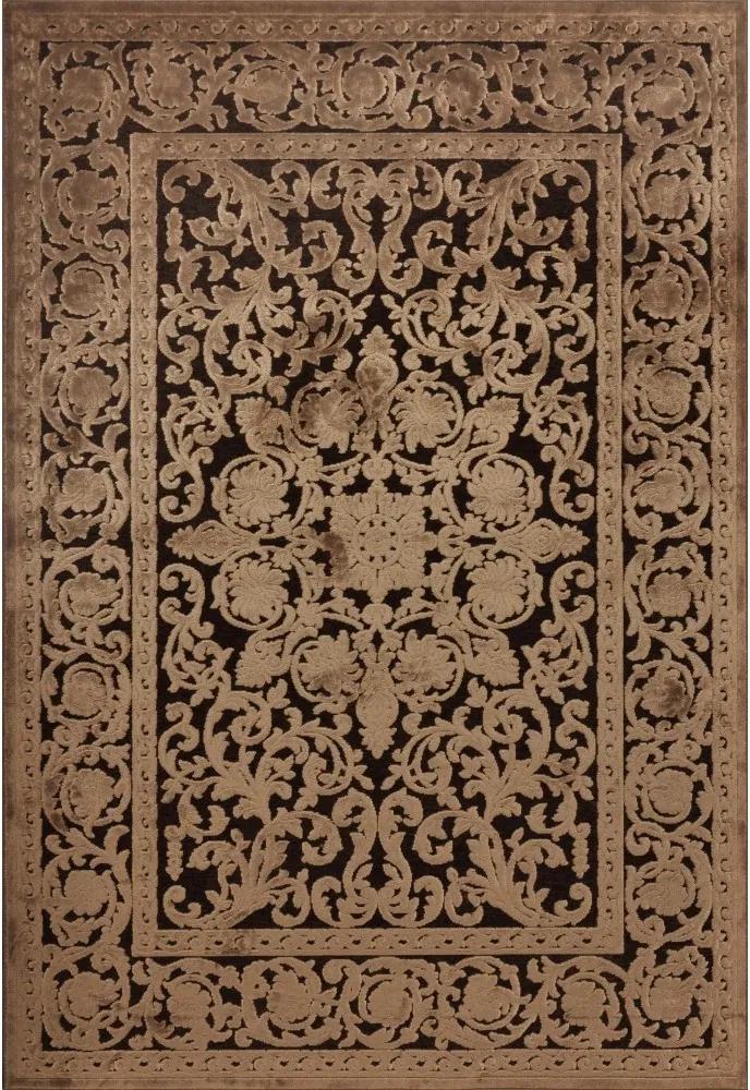 Jutex Kusový koberec klasický Nepal 38064-7575-70 zlato-černý 065x110 cm