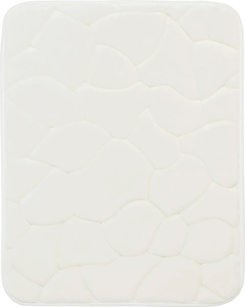 BO-MA, Protiskluzová koupelnová předložka 3D 0133 White, 40x50, bílá, koupelna