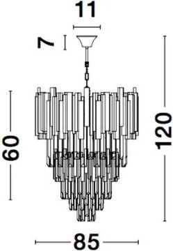 Závěsné svítidlo NOVA LUCE GRANE E14 9050120 bez žárovky
