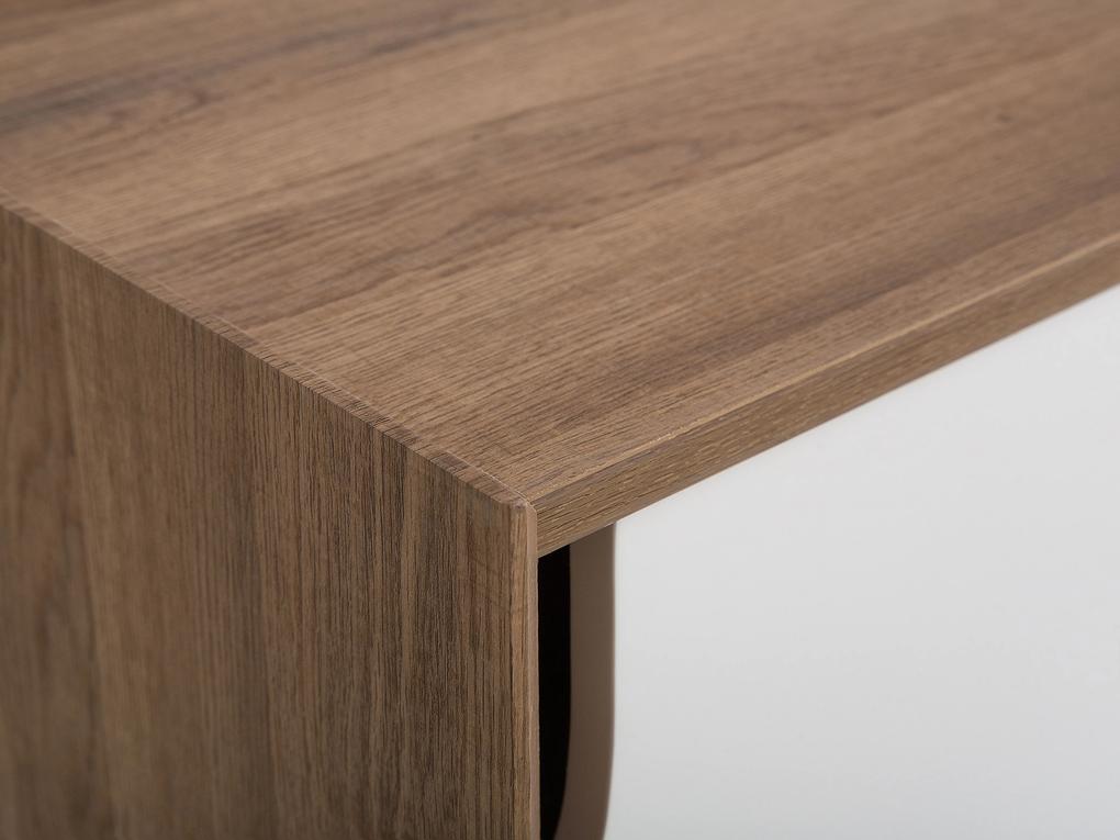 Televizní stolek bílý / světlé dřevo ACTON  Beliani