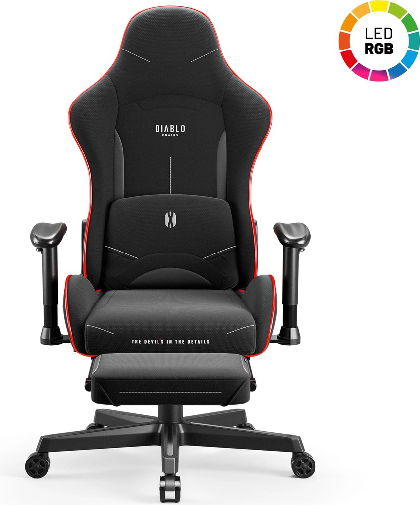Herní židle LED RGB, černá: Diablo X-Starter