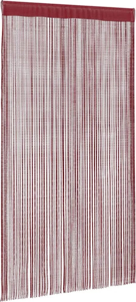 Provázkové záclony, 2 ks, 100x250 cm, vínová 132408