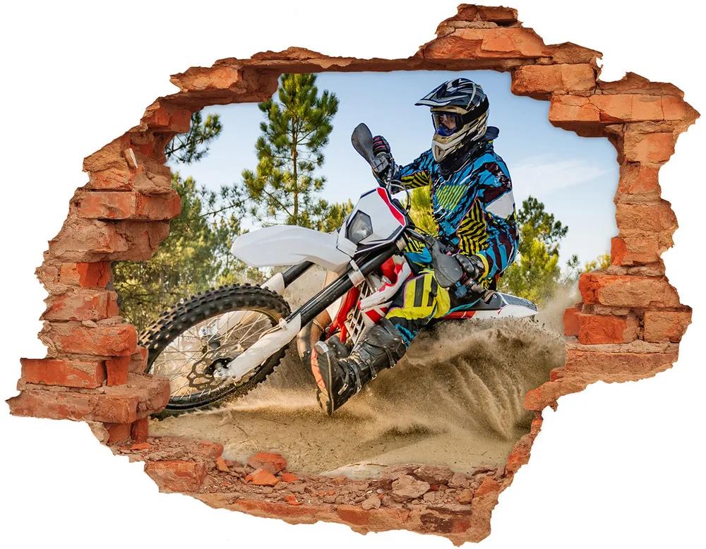 Wallmuralia Samolepící nálepka beton Motocross 90x70 cm