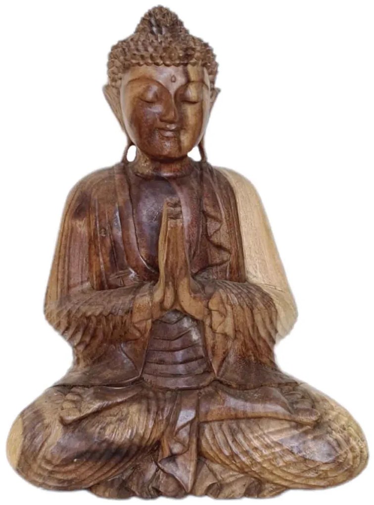 Buddha přírodní 3 32 cm