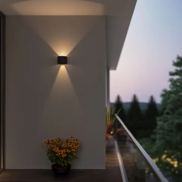 Brilagi - LED Venkovní nástěnné svítidlo RONDO LED/6W/230V antracit IP54