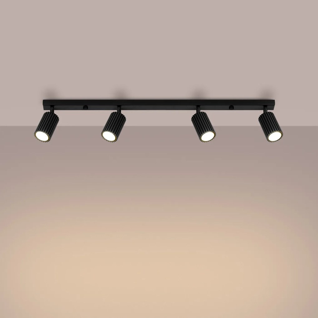 Sollux Lighting Stropní svítidlo KARBON 4L černé