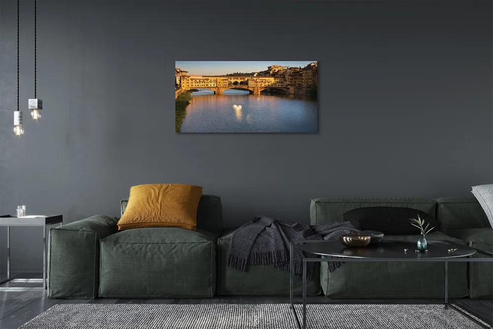 Obrazy na plátně Itálie Sunrise mosty 120x60 cm