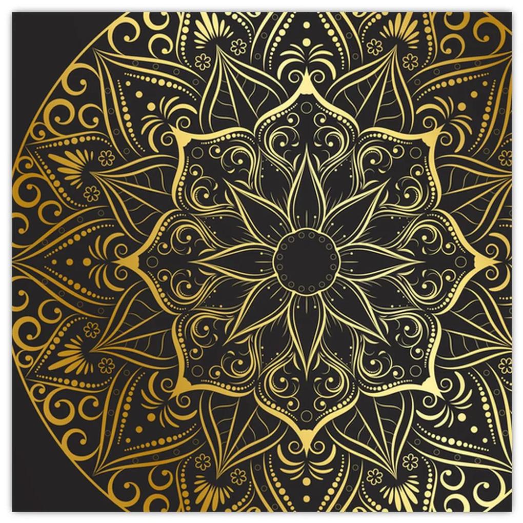 Obraz zlaté abstrakce (30x30 cm)
