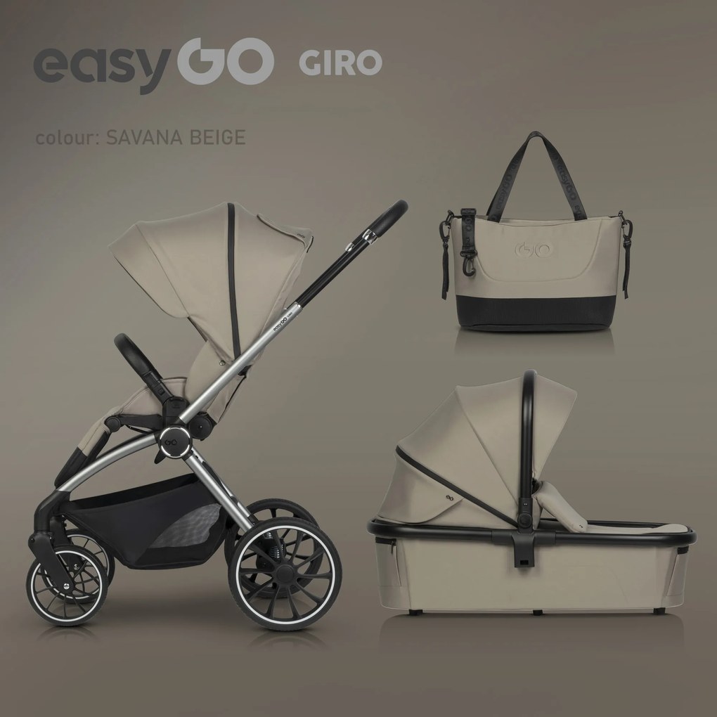 Kombinovaný kočárek EasyGo Giro 2v1 Savana Beige