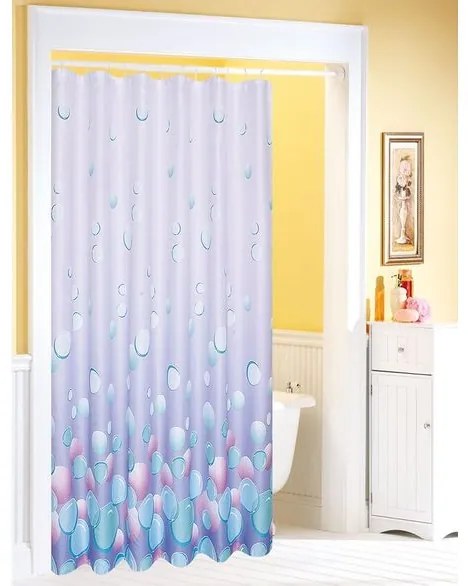 Aqualine Sprchový závěs 180 x 180 cm, polyester, světle fialová 1096