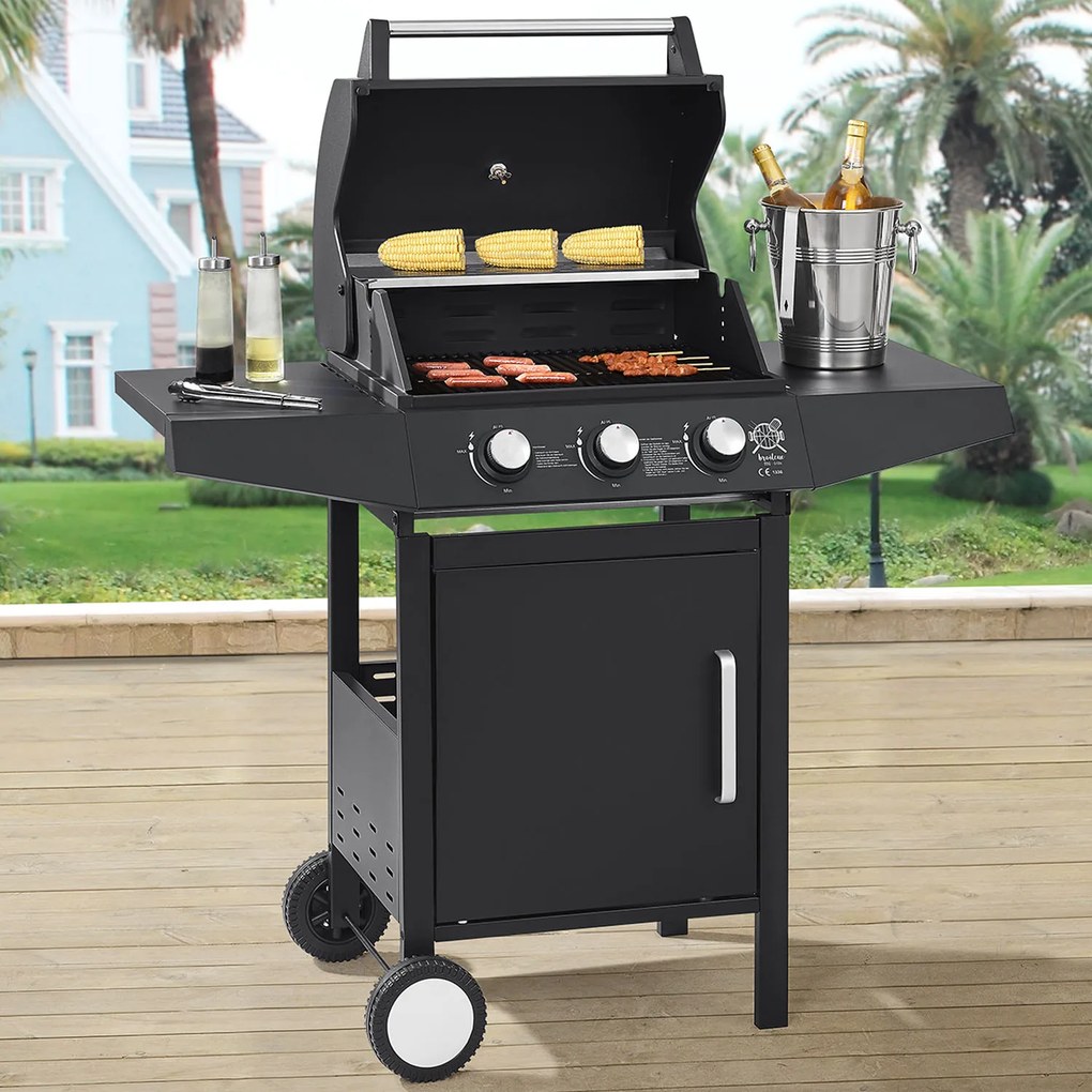 Juskys BBQ plynový gril Louisiana s 3 hořáky