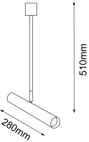 Amplex 8879 - Lustr na tyči AKADI 1xGU10-MR11/15W/230V