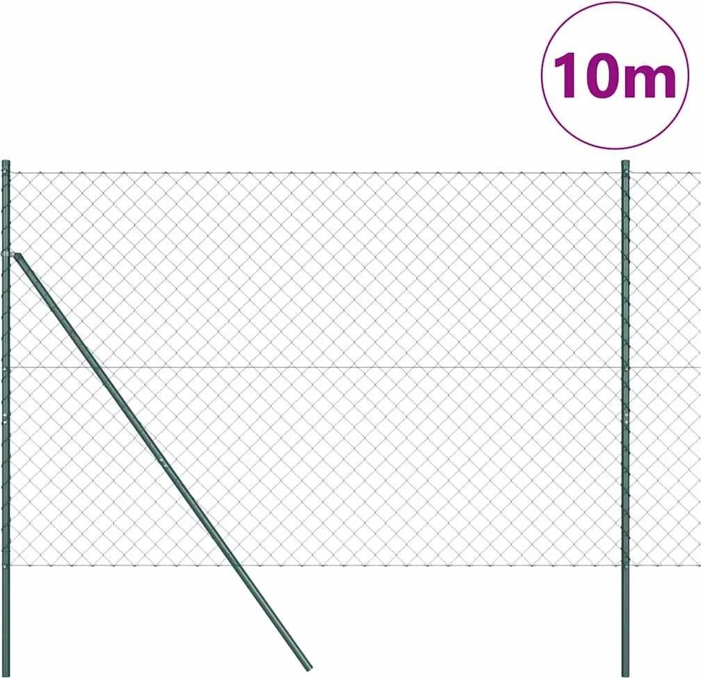 Oplocení na řetězcích se upevňuje na zem 10 x 1,6 m Zelená 3351081