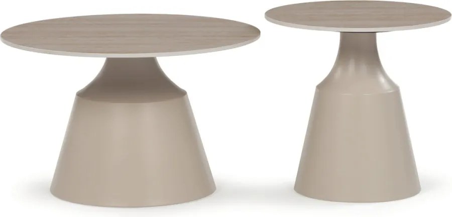 Konferenční stolek 70x70x44cm CT-F4152 TRV, keramika, travertin