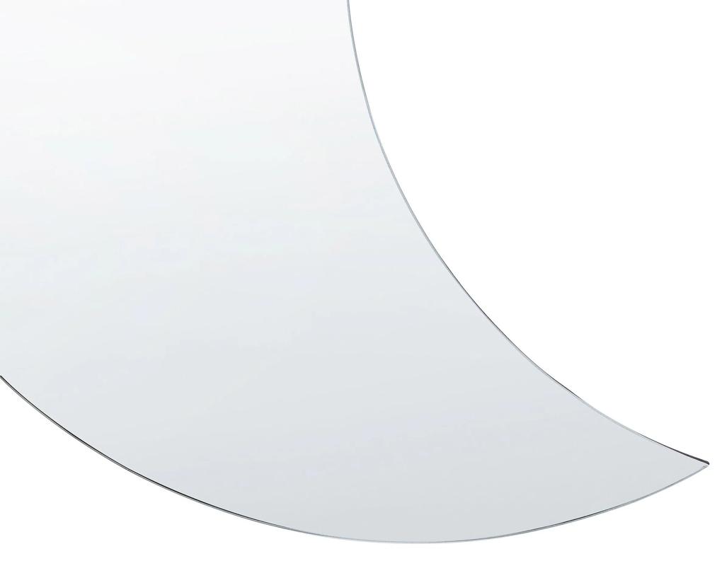 Nástěnné zrcadlo tvaru Měsíce 40 x 60 cm stříbrné PESMES Beliani