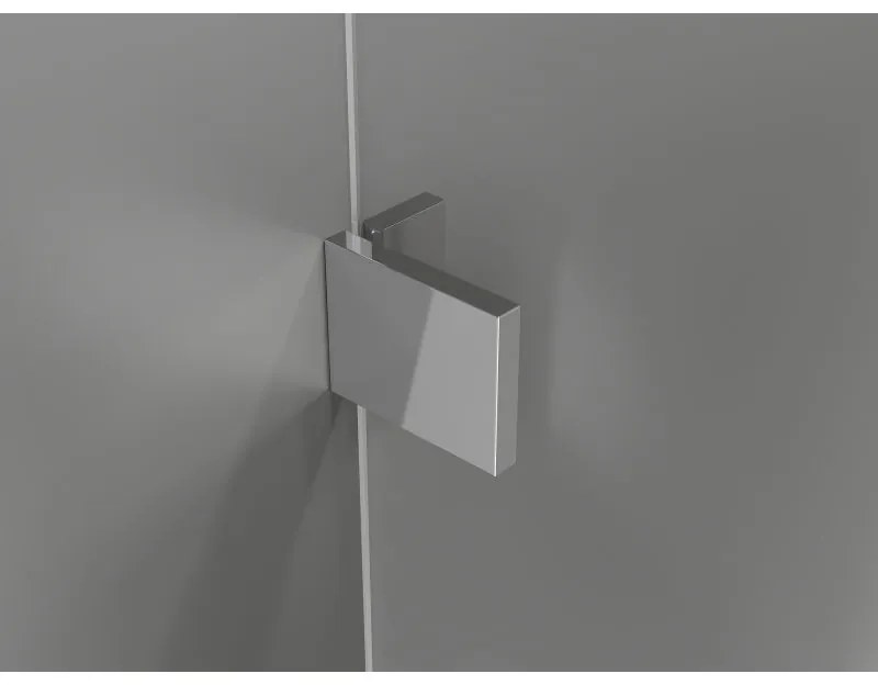 Mexen Lunar-B, výklopný sprchový kout levý 100 x 80 cm, 8mm čiré sklo, chromový profil, 832-100-080-01-00-L