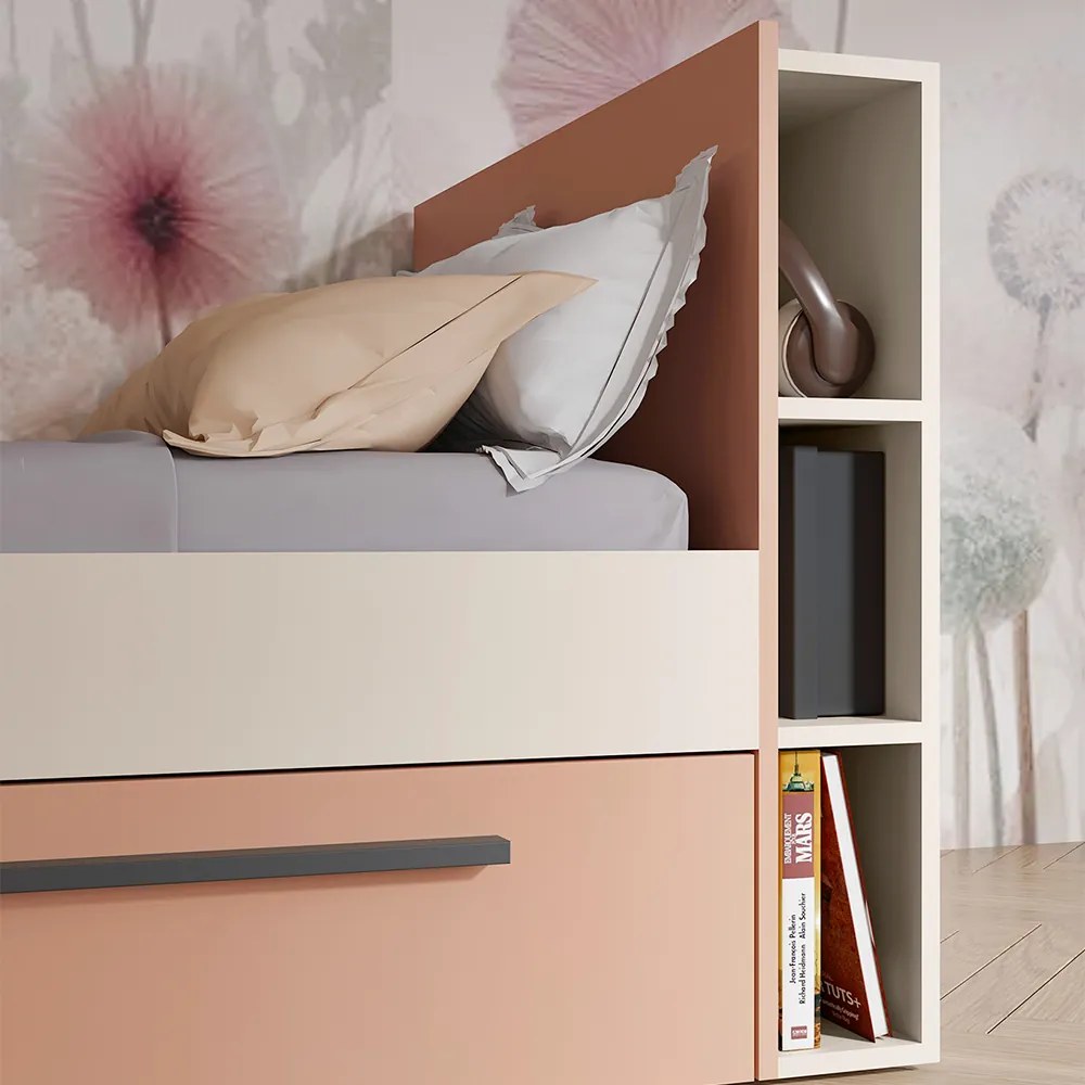 LORIN ka | šatní skříň 1 s nástvcem 17 | 135 cm | výška 236 cm | s policemi, zásuvkami a šatní tyčí | PUSH OPEN | kašmír