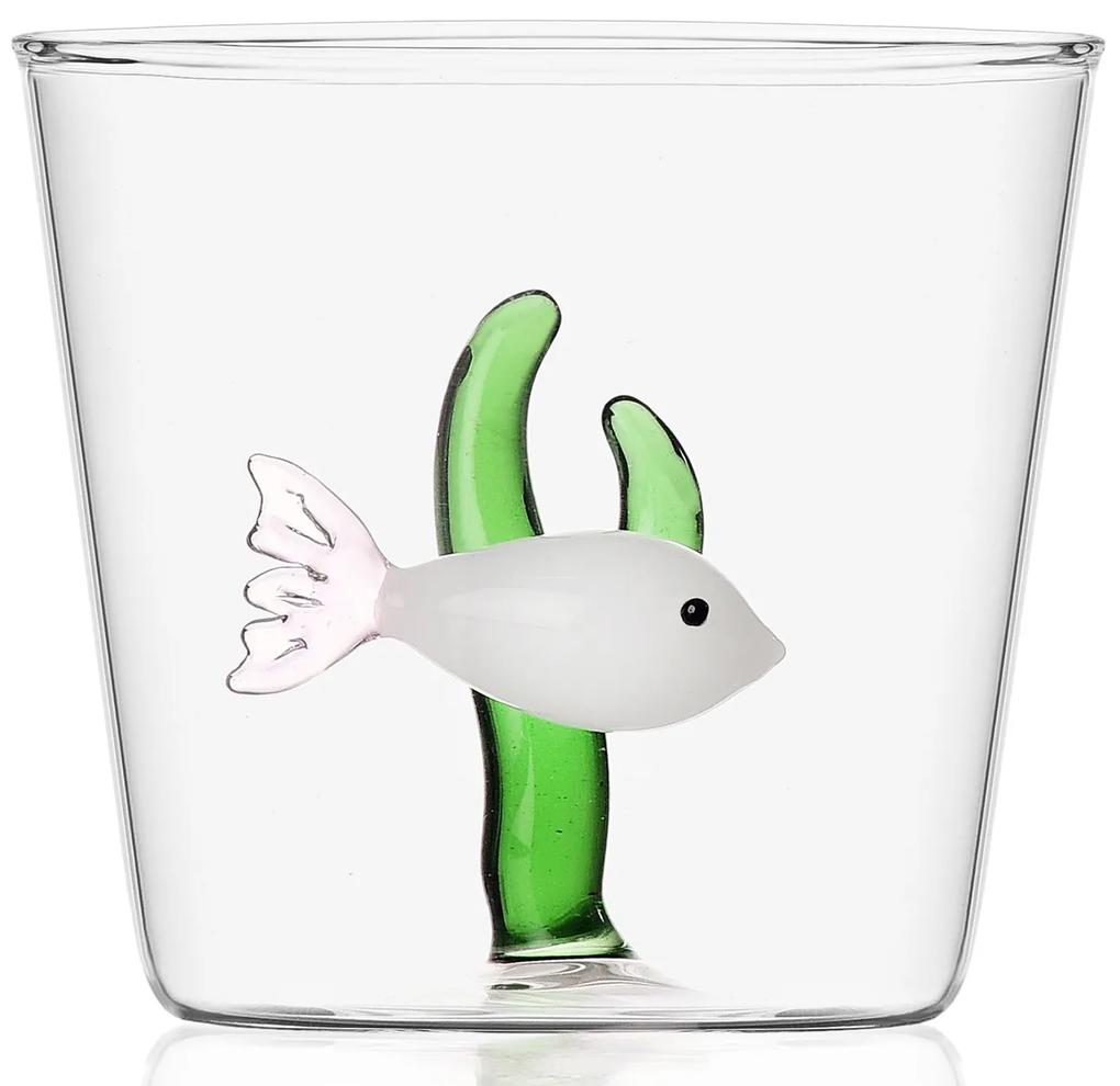 Ichendorf Milano designové sklenice na vodu Marine Garden White Fish Green Seaweed