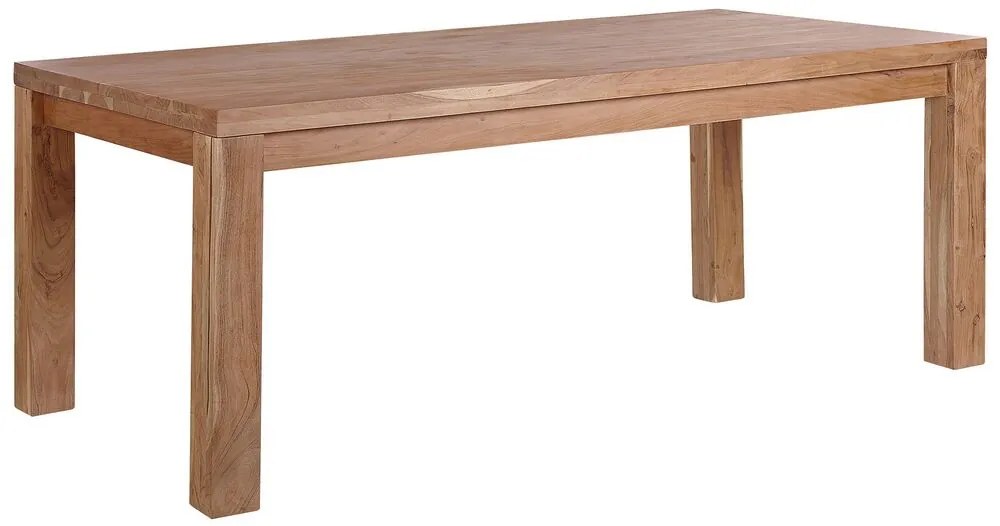 Jídelní stůl z akátového dřeva světle hnědý 180 x 90 cm TESA Beliani