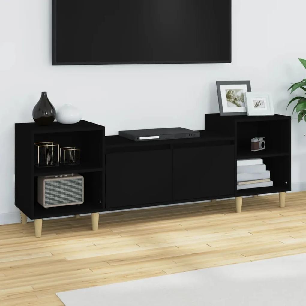 vidaXL TV skříňka 160x35x55 cm kompozitní dřevo [821188] Barva: Černá