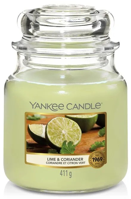 VONNÁ SVÍČKA YANKEE CANDLE LIME & CORIANDER CLASIC STŘEDNÍ