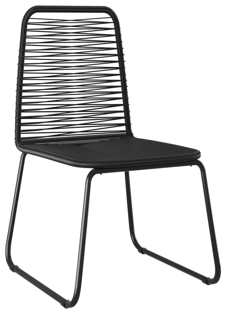 Zahradní jídelní židle 4 ks polyratan černé,  313112