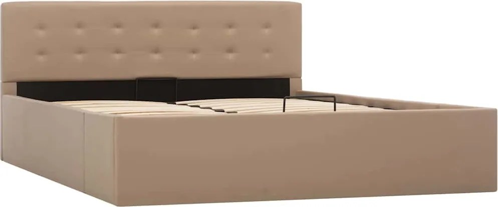 Rám postele s úložným prostorem cappuccino umělá kůže 140x200cm 285531
