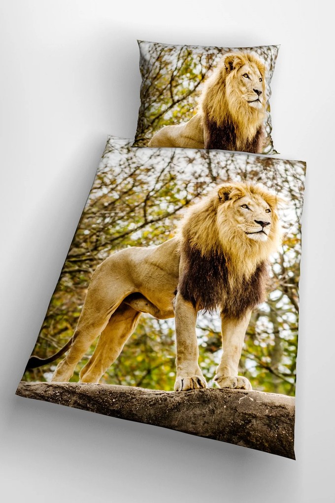 3d povlečení lev - Leo Leo 140x200 cm