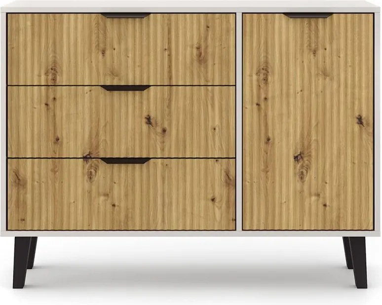 Komoda Borg Duo 1d3s kašmír / dub artisan
